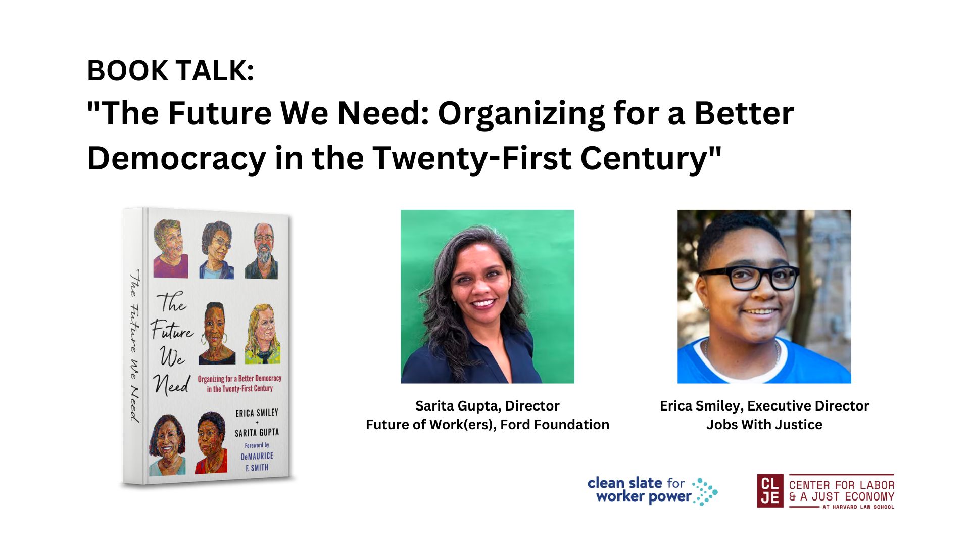 Book Talk: “The Future We Need: Organizing for a Better Democracy in ...